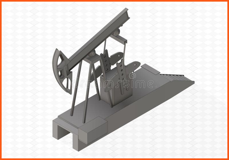 Pumpjack Flat Vector 3d Illustration Stock Vector - Illustration of equipment, design: 72140431