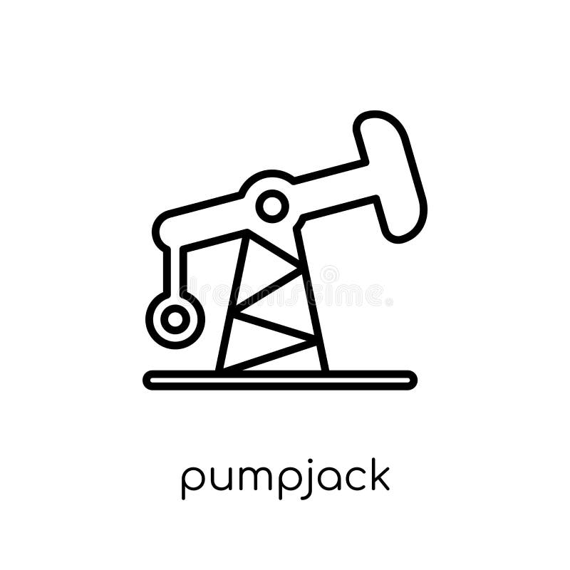 Pumpjack Icon from Collection. Stock Vector - Illustration of business, power: 130953297