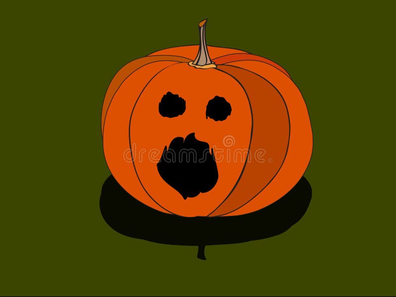 Halloweens Pumpkin with Chopper Isolated Stock Illustration ...