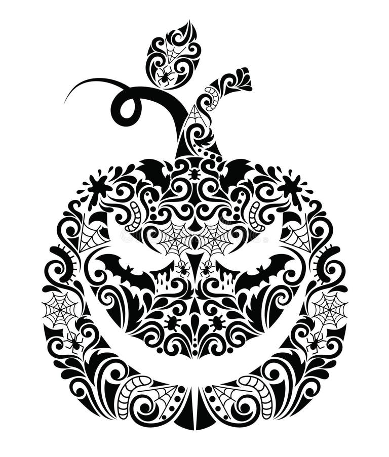 Black Pumpkin Shape Stock Illustrations – 7,488 Black Pumpkin Shape ...