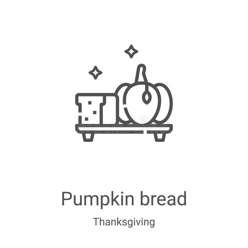 Pumpkin Bread Icon Vector from Autumn and Thanksgiving Collection. Thin Line Pumpkin Bread ...