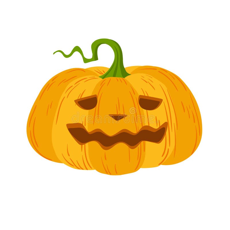 Pumpkin Cartoon Vector Illustration for Halloween and Thanksgiving ...