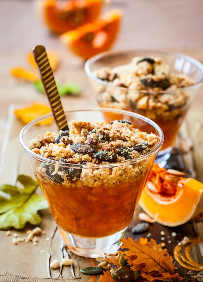 Pumpkin crumble stock image. Image of closeup, portion - 42447245
