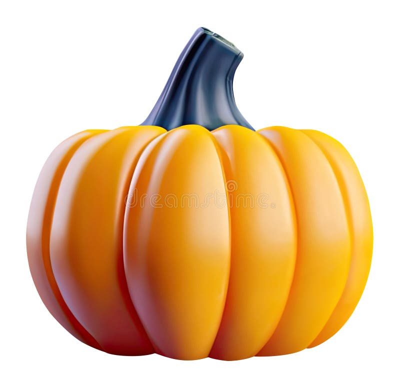 Pumpkin 3d Art, 3d Stylized Cartoon Illustration for Thanksgiving. 3d ...