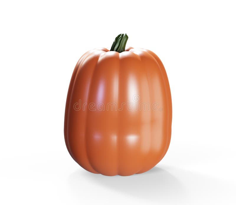 Pumpkin, 3D Rendering Isolated on White Background Stock Illustration ...