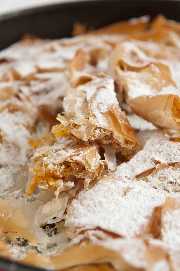 Pumpkin Dessert - Tikvenik stock photo. Image of orange - 21511250