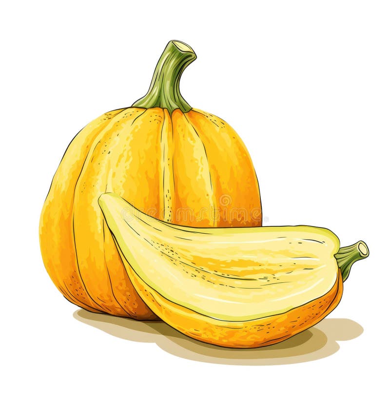 Pumpkin Drawing on Transparent Background in PNG Format, Perfect for ...