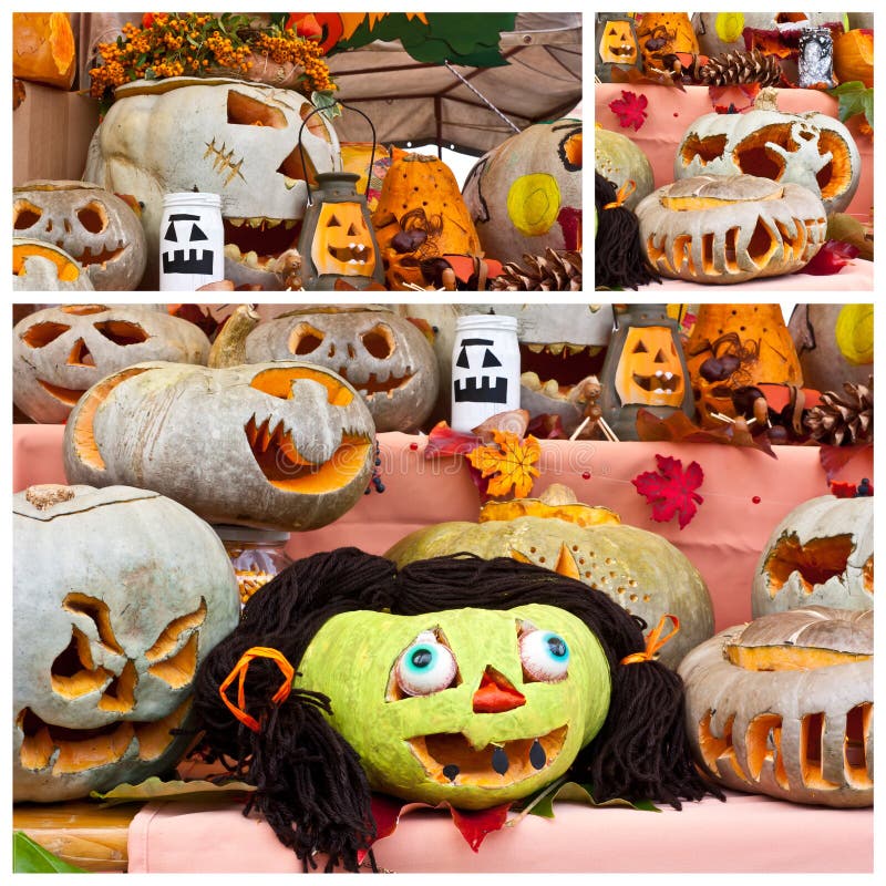 Pumpkin faces stock image. Image of decoration, family - 43394275