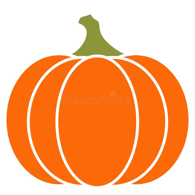 Pumpkin Flat Design Isolated Vector Illustration Stock Vector ...