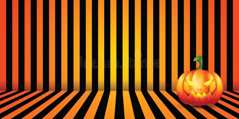Pumpkin on the Floor of the Halloween Pattern. Vector Stock Vector ...