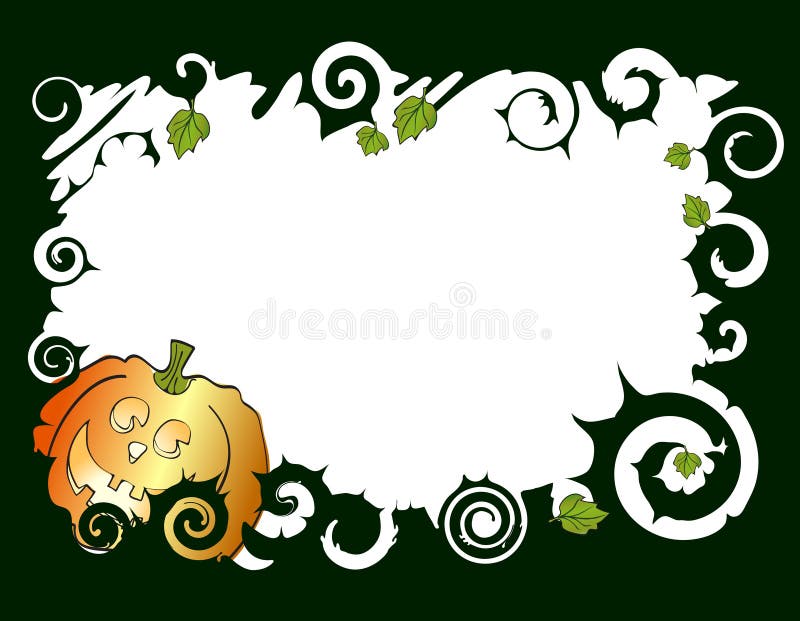 Pumpkin frame stock illustration. Illustration of clip - 16448841