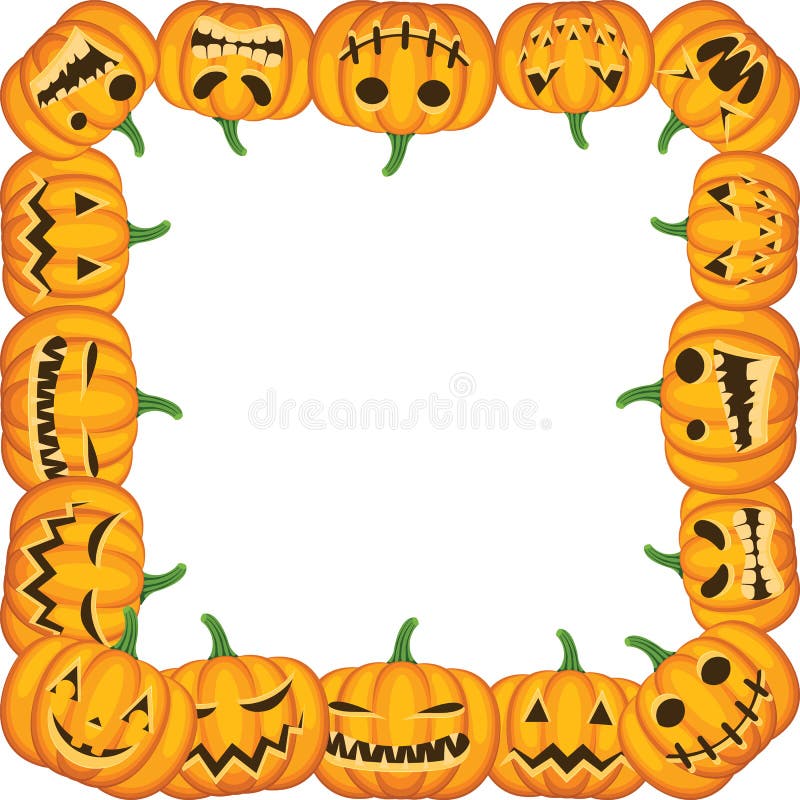 Pumpkin frame stock illustration. Illustration of bounty - 1427068