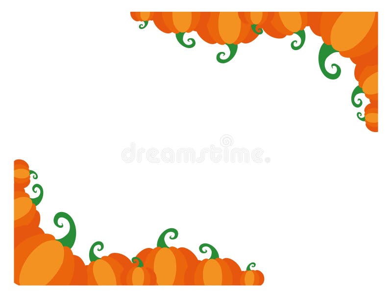 Pumpkin Frame Square Rectangle Template for Social Media. Vector ...