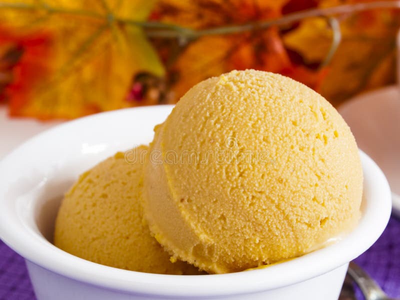 Pumpkin Gelato stock image. Image of bowl, yellow, colors - 26810503