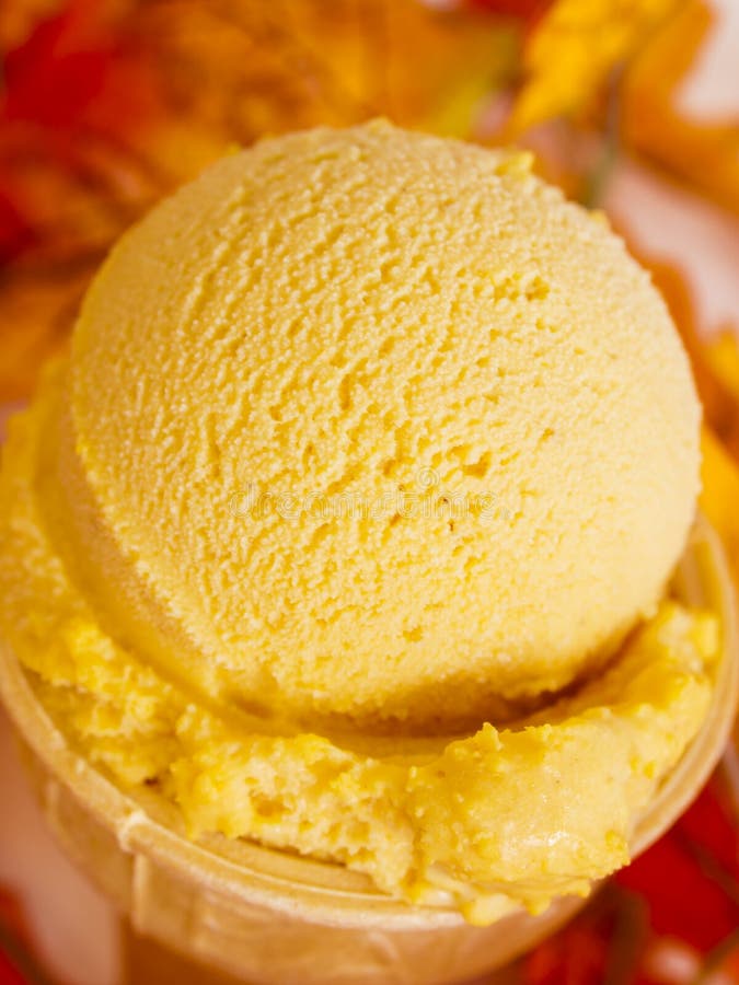 Pumpkin Gelato stock image. Image of cone, sweet, orange - 26810847