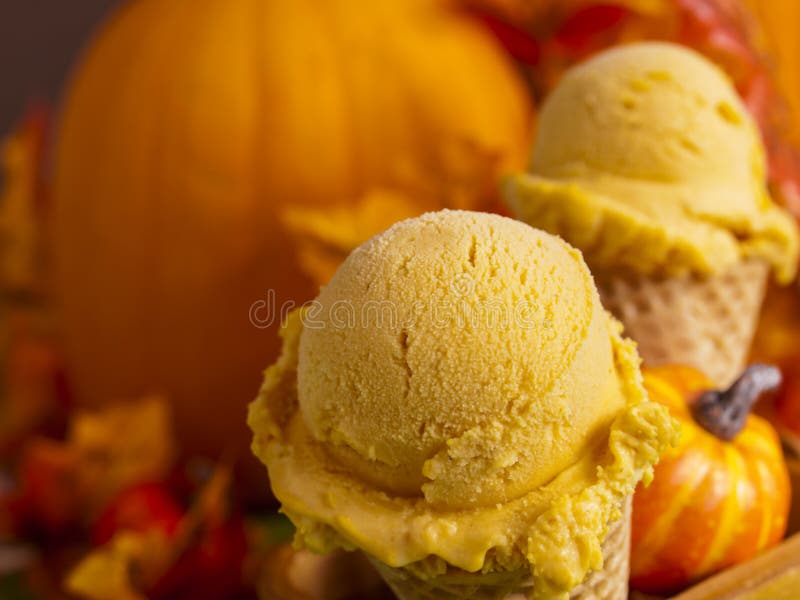 Pumpkin Gelato stock image. Image of frozen, italian - 26810971