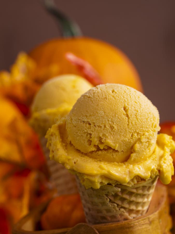 Pumpkin Gelato stock image. Image of autumn, dessert - 26810989