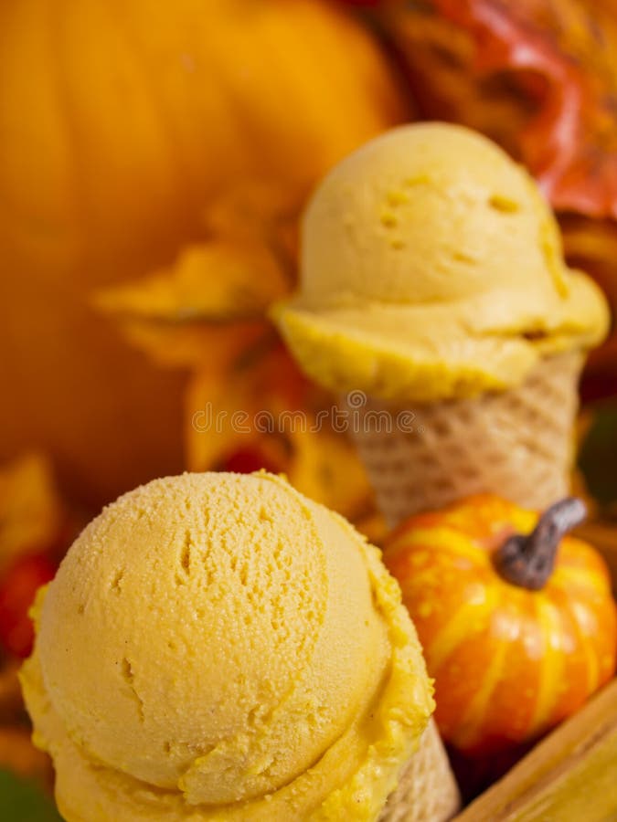 Pumpkin Gelato stock image. Image of cream, dessert, fall - 26811027