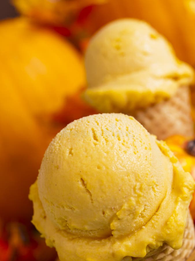 Pumpkin Gelato stock photo. Image of cone, gelato, dairy - 26811070