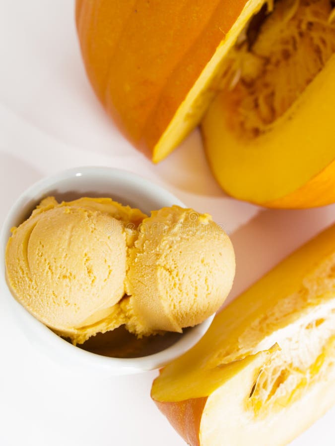 Pumpkin Gelato stock photo. Image of dishware, pumpkin - 26811234