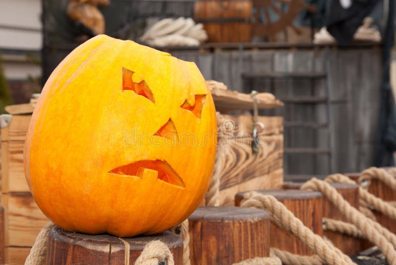 Pumpkin of Halloween stock photo. Image of funny, produce - 21927550