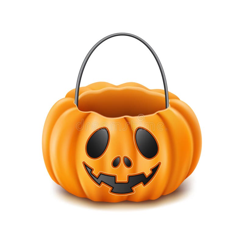 Pumpkin Halloween Candy Basket Stock Vector - Illustration of ...