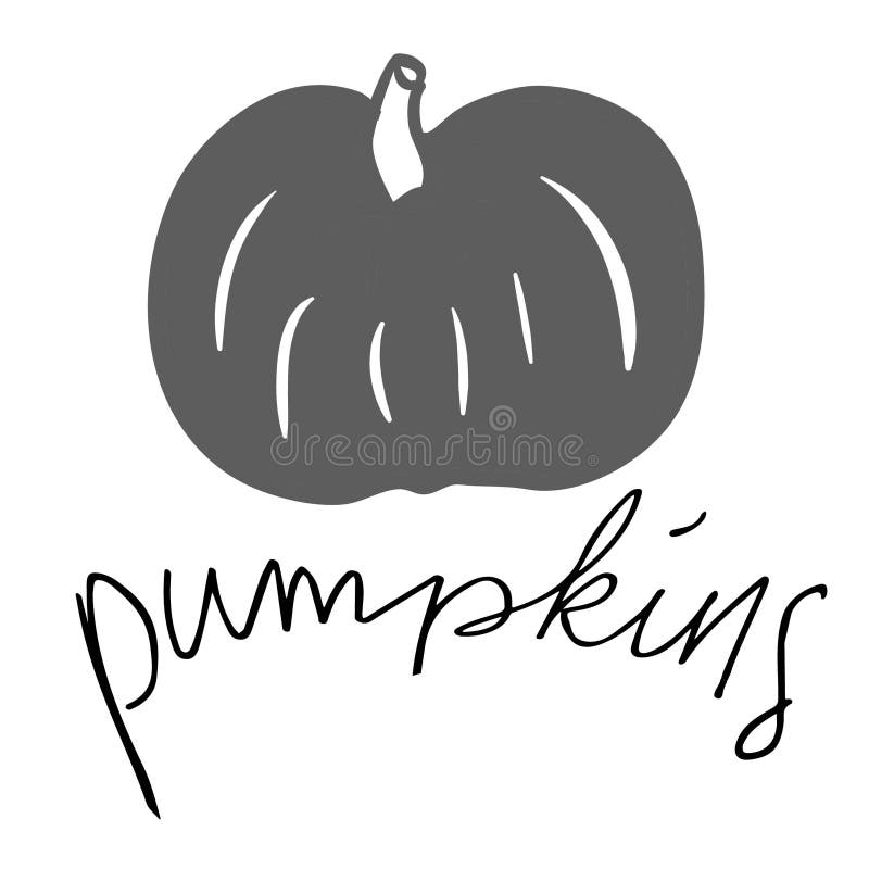 Pumpkin Hand Lettering for You. Stock Vector - Illustration of backdrop ...
