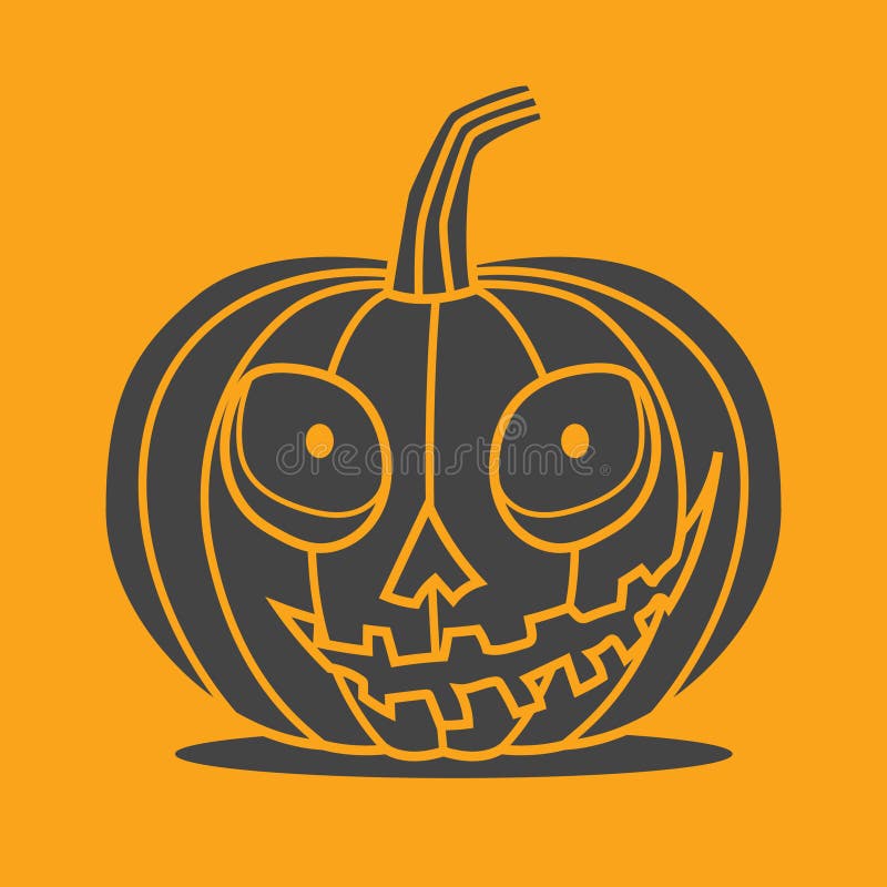 Pumpkin Head. Vector Illustration Decorative Design Stock Vector ...