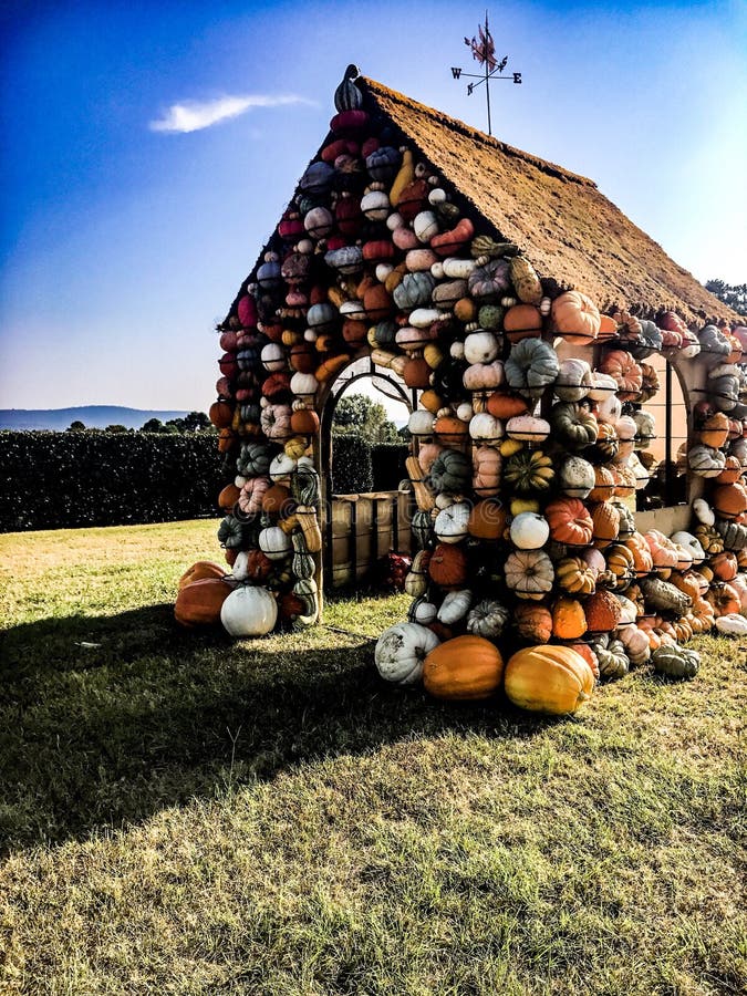Pumpkin House Decoration Traditional Halloween Stock Photo - Image of ...