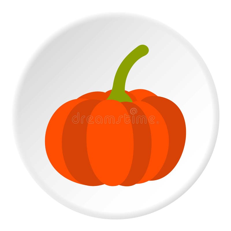 Pumpkin icon circle stock vector. Illustration of drawing - 95440709