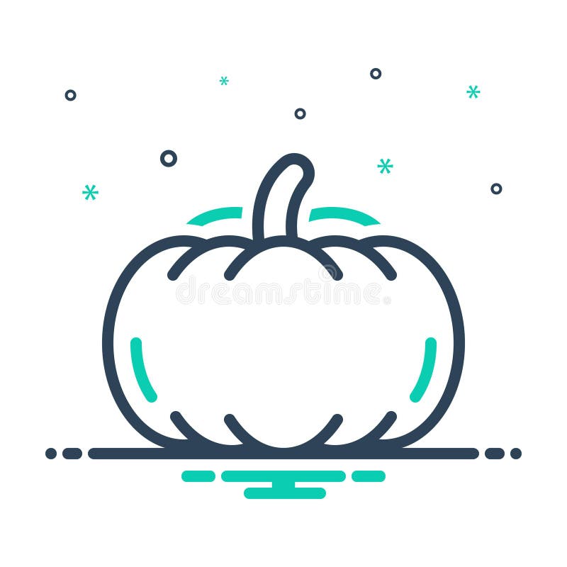 Mix Icon for Pumpkin, Squash and Vegan Stock Vector - Illustration of ...