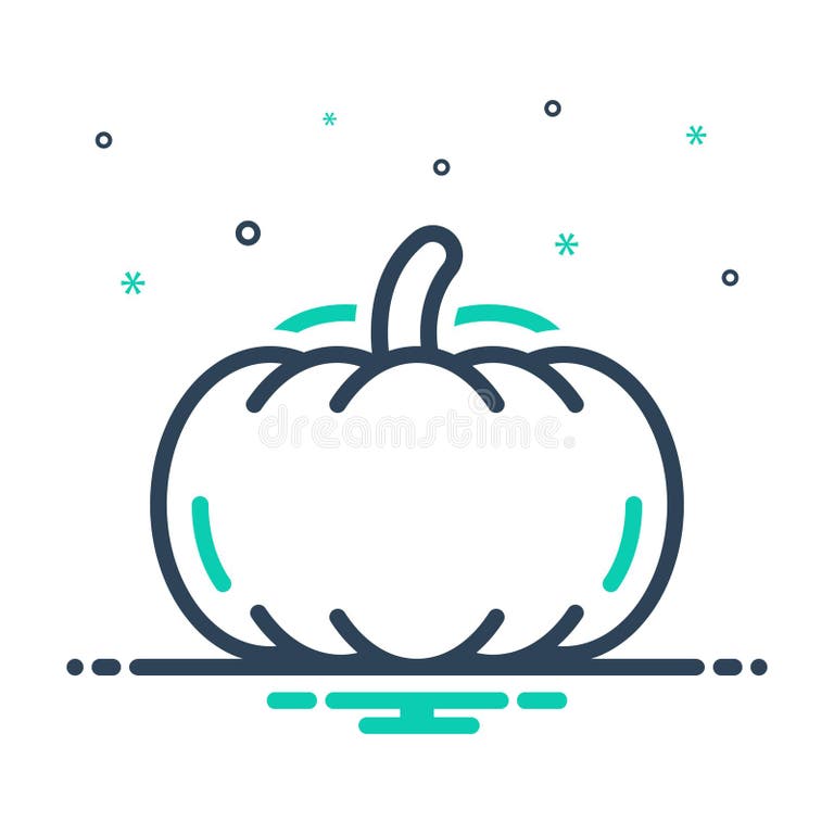 Mix Icon for Pumpkin, Squash and Vegan Stock Vector - Illustration of ...