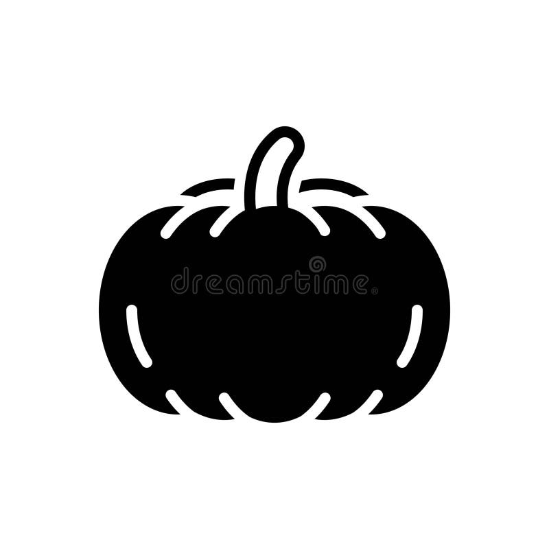 Black Solid Icon for Pumpkin, Squash and Cooking Stock Vector - Illustration of pumpkin, shape ...