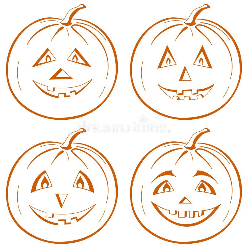 Jack O Lantern Outline Stock Illustrations – 1,202 Jack O Lantern ...