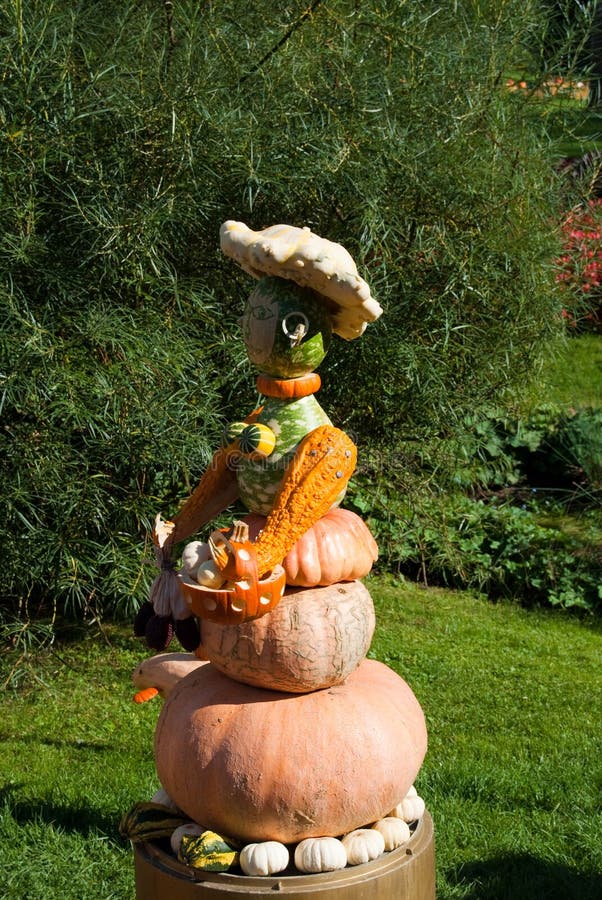 Pumpkin lady figurine stock photo. Image of autumn, season - 16175378