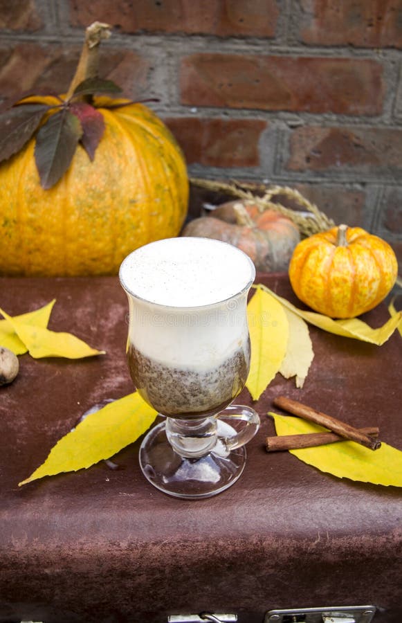 Pumpkin latte stock image. Image of halloween, healthy - 102031891