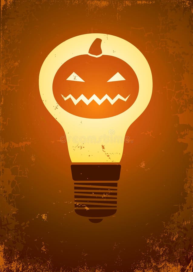 Pumpkin lights inside stock vector. Illustration of glowing - 20970583