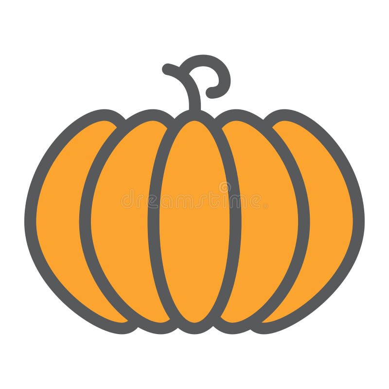 Pumpkin Line and Glyph Icon, Gourd and Autumn, Squash Sign, Vector ...