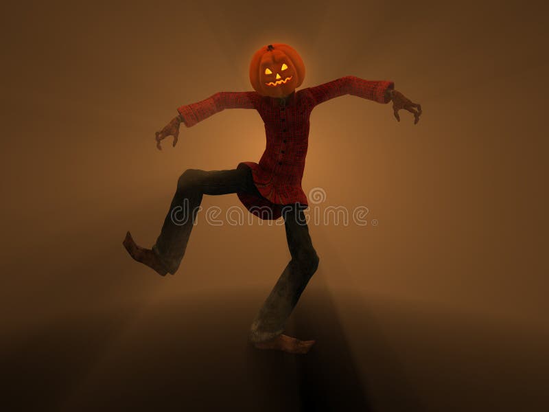 Pumpkin Man stock illustration. Illustration of character - 16256071