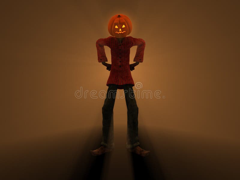 Pumpkin Man stock illustration. Illustration of lantern - 16256083