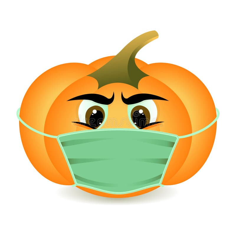 Pumpkin and mask stock vector. Illustration of halloween - 207019717