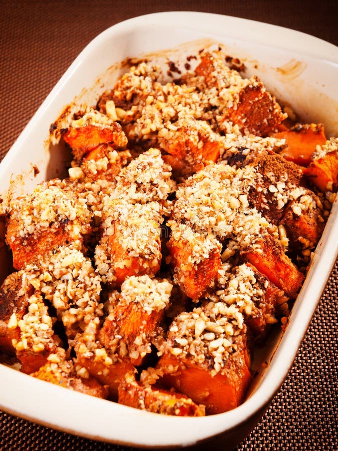 Pumpkin with Nuts Casserole Stock Image - Image of closeup, object ...