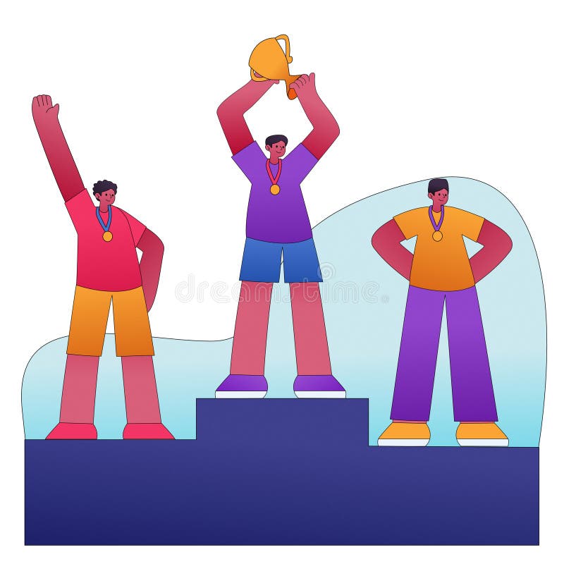 Medal Ceremony Podium: Celebrating Triumph and Achievement Stock Vector ...