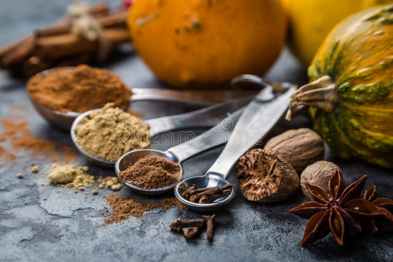 Pumpkin Pie Spices in Measuring Cups Stock Photo - Image of decoration ...