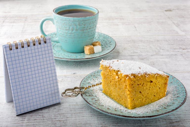 Pumpkin pie and tea stock image. Image of eating, meal - 81520293