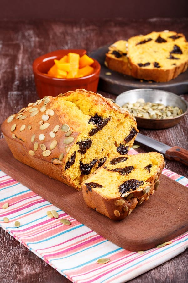 Pumpkin prune bread stock photo. Image of prune, food - 134606414