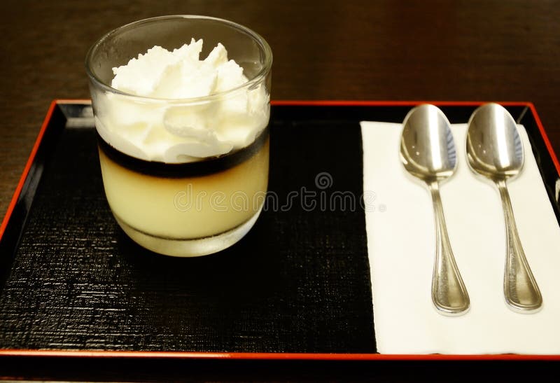 Pumpkin pudding dessert stock image. Image of food, spoon - 37234385