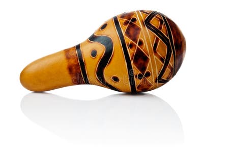 Pumpkin rattle isolated stock photo. Image of ethnic - 16402592
