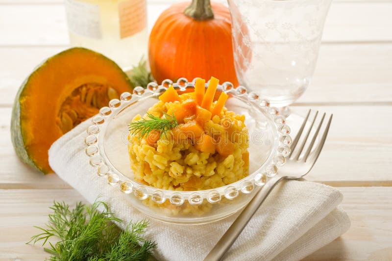 Pumpkin risotto stock photo. Image of orange, autumnal - 16922368