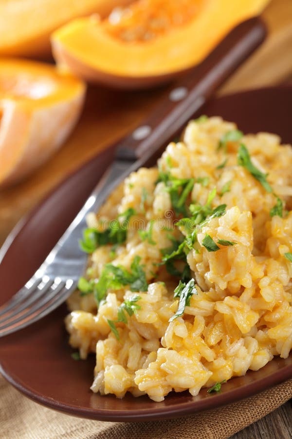Pumpkin risotto stock photo. Image of parmesan, lunch - 20444008